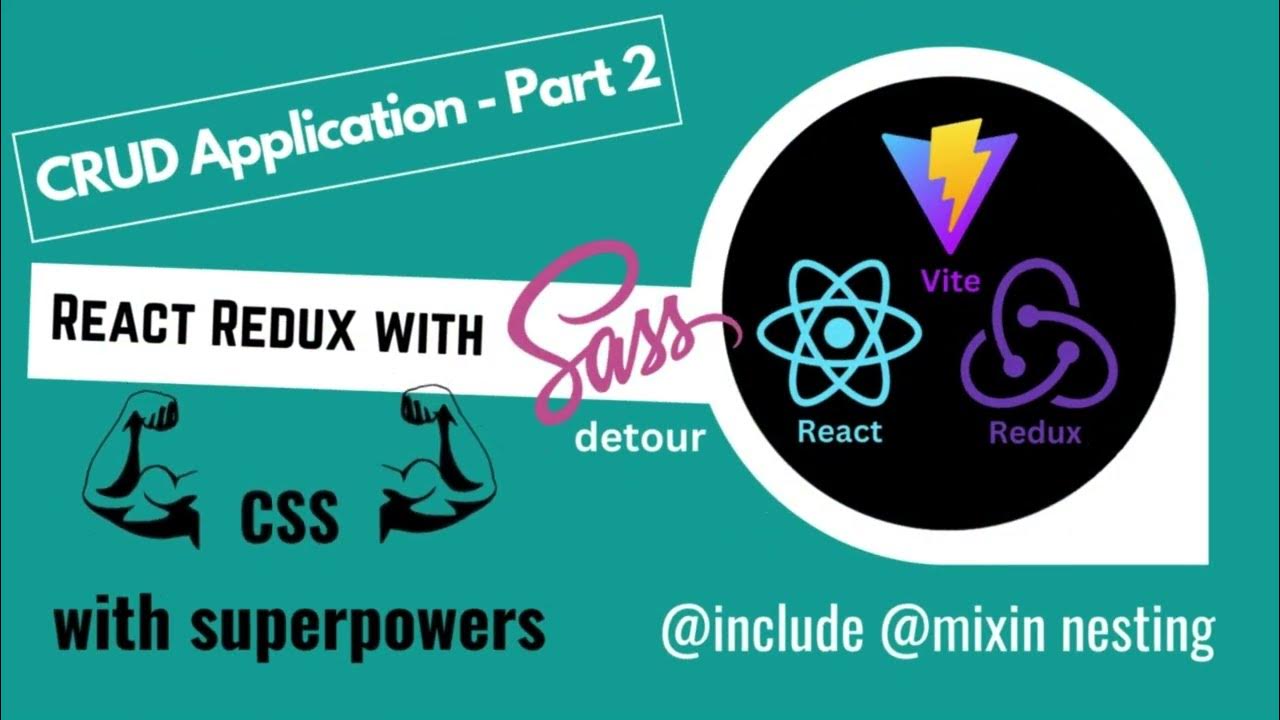 Part 2 - React Redux Tutorial 2025: Install Sass with CSS (@include, @mixin, nesting) - YouTube
