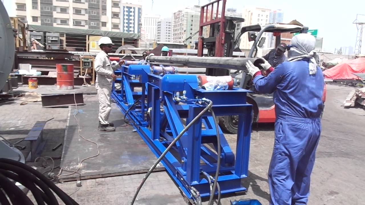 ESP Machinery - Pipe Loading from forklift to equipment - YouTube