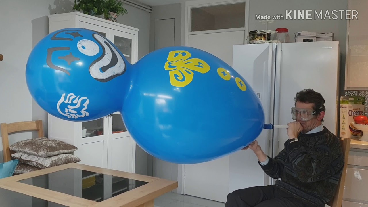 Challenge blowing up a giant clown balloon and bursting (Fail) - YouTube