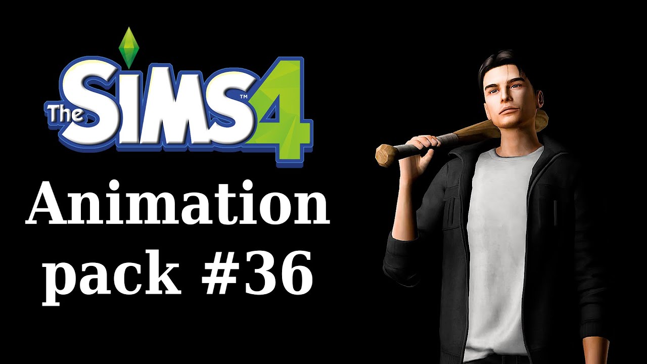 Animation Pack #36 - hits with a baseball bat | Анимации Симс 4 - бьет ...