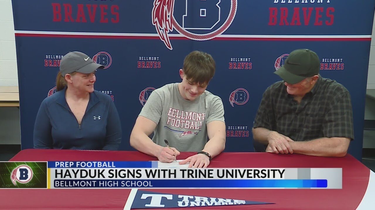 Bellmont's Michael Hayduk signs with Trine University for football ...