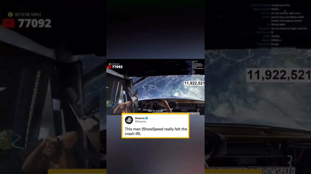 ishow speed realy felt the crash IRL #pubity #shorts #viral #ishowspeed ...