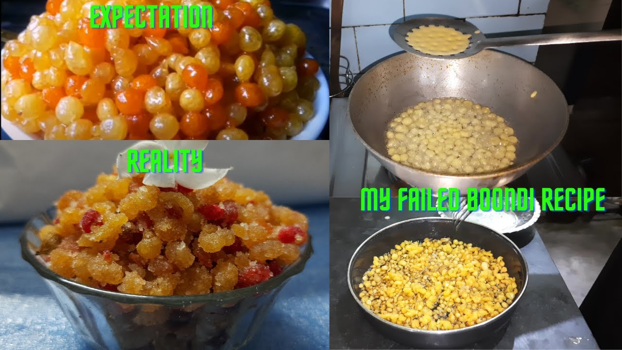 ভালো বোঁদে বানানো হলনা||Bonde Recipe||boondi||boondi recipe||sweet ...