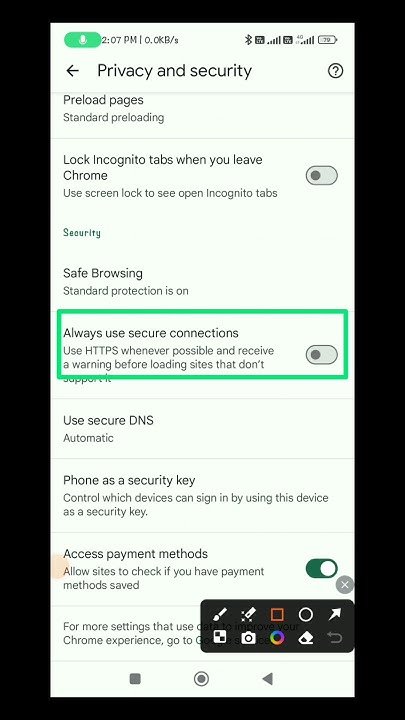 How to enable Always use secure connections on chrome | chrome browser setting #shorts - YouTube