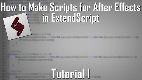After Effects Scripting Tutorials - YouTube