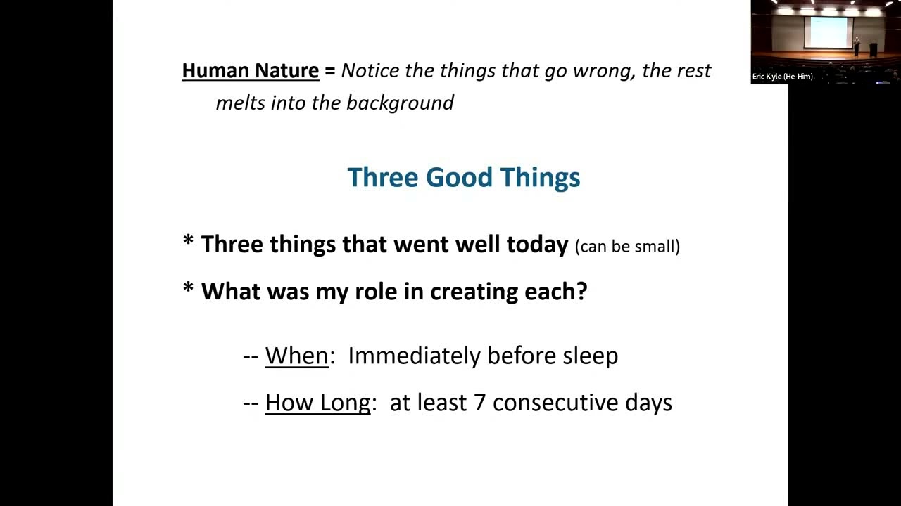 Workshop Sample -- Three Minutes -- Three Good Things - YouTube