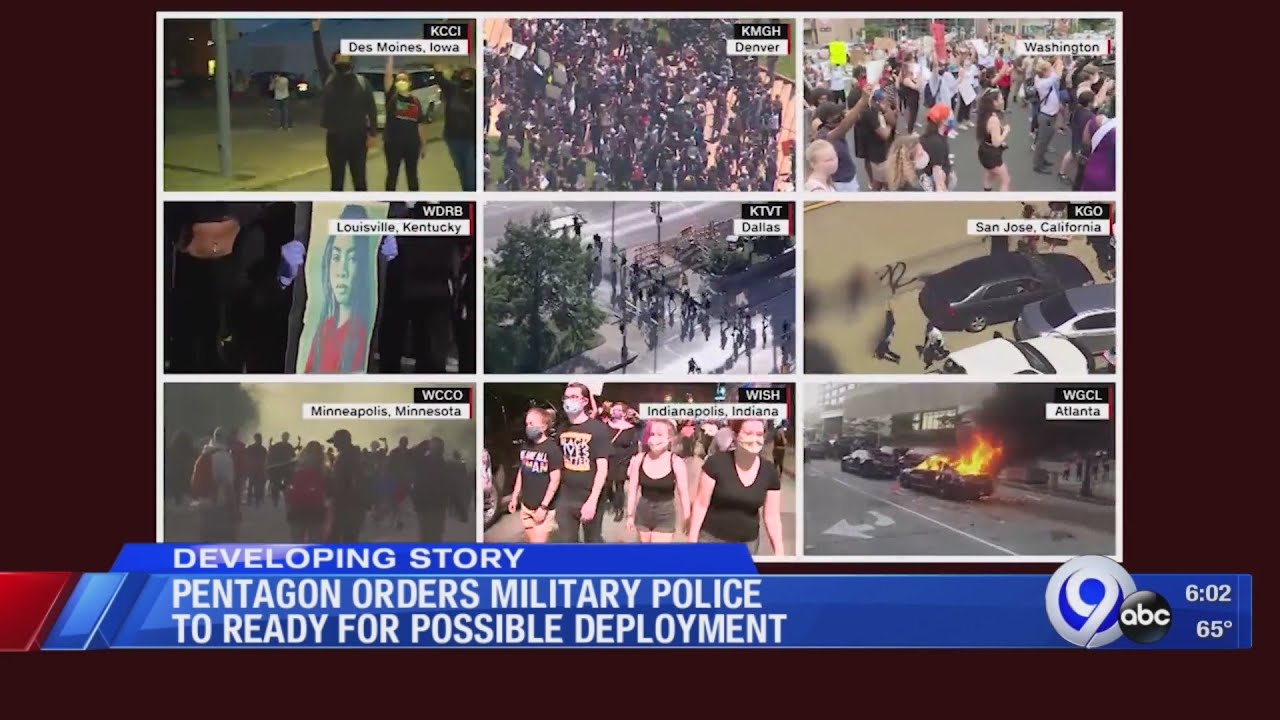 Pentagon orders military police to ready for possible deployment - YouTube