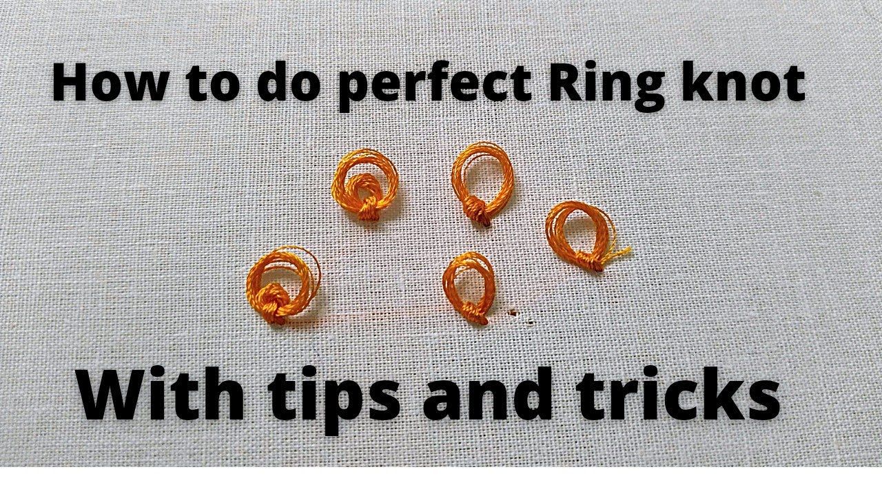 Aari work class 30/ Ring knot practice/ with tips and tricks/ Ring knot ...