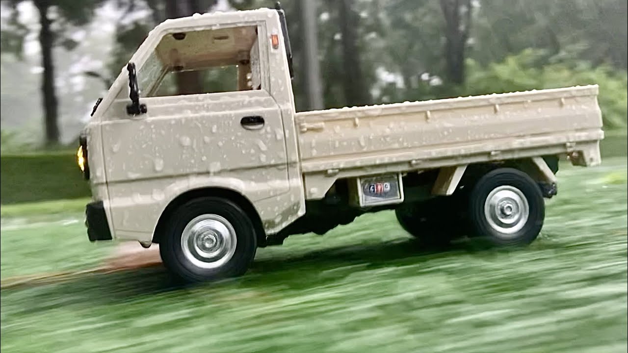Car WPL D12 Mini Truck rain test - YouTube