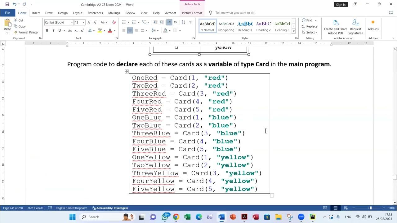 Cambridge A2 Computer Science Chapter 20 Further Programming Part 2 Object Oriented Programming ...