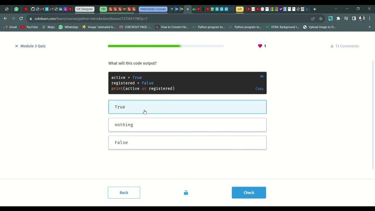 37 Module 3 Quiz Introduction To Python Sololearn Youtube