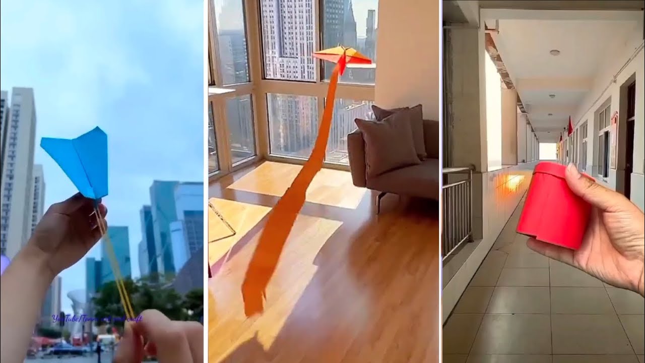 How to Screaming Glider with paper | Best for fly /DIY#craft #diy #cute ...