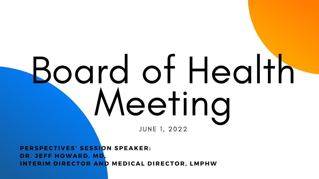 June Board of Health Meeting - YouTube