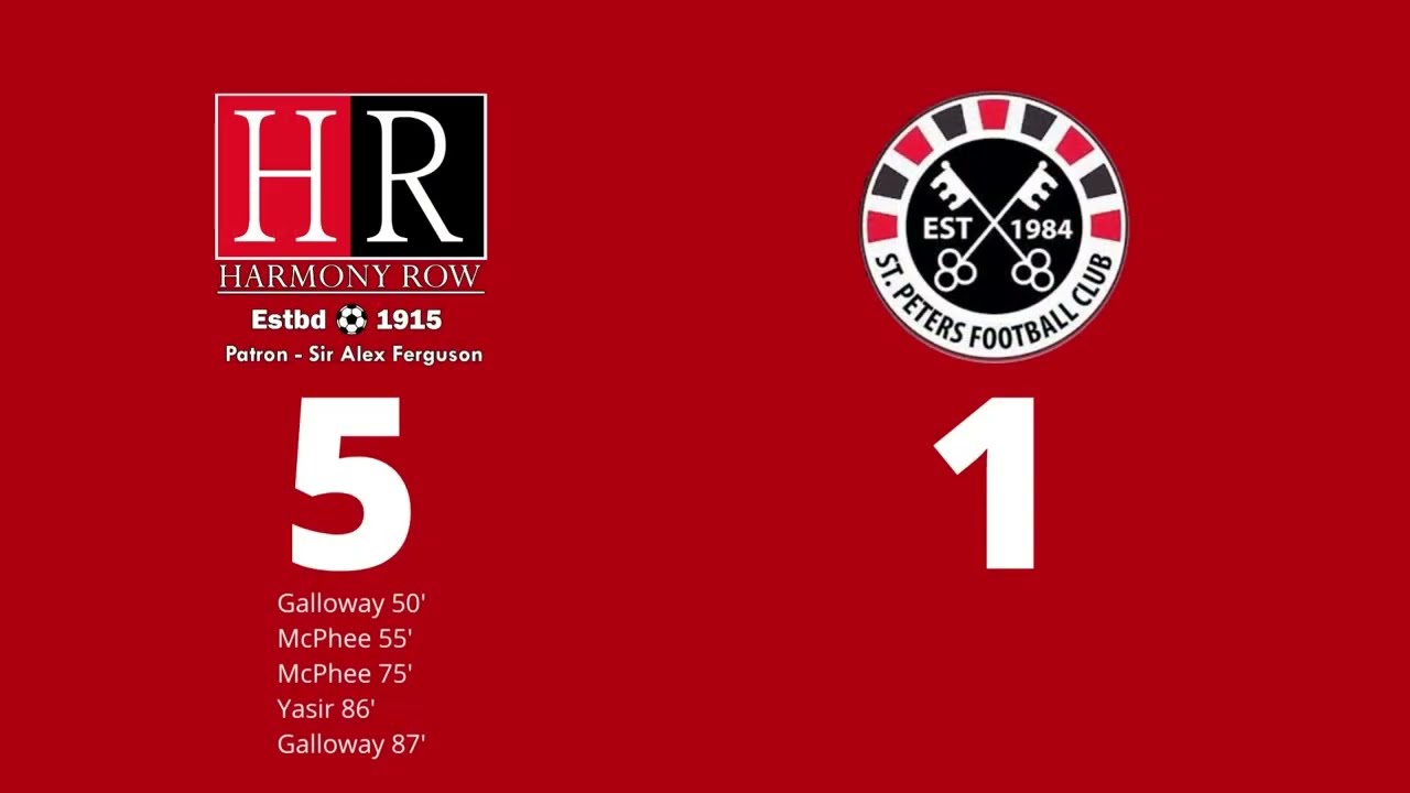 Harmony Row Y.C vs St Peters F.C. - YouTube