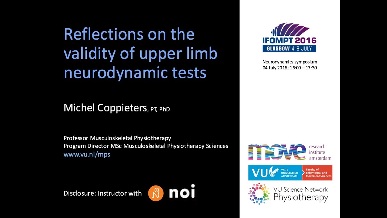 Validity of neurodynamic tests - Michel Coppieters - YouTube