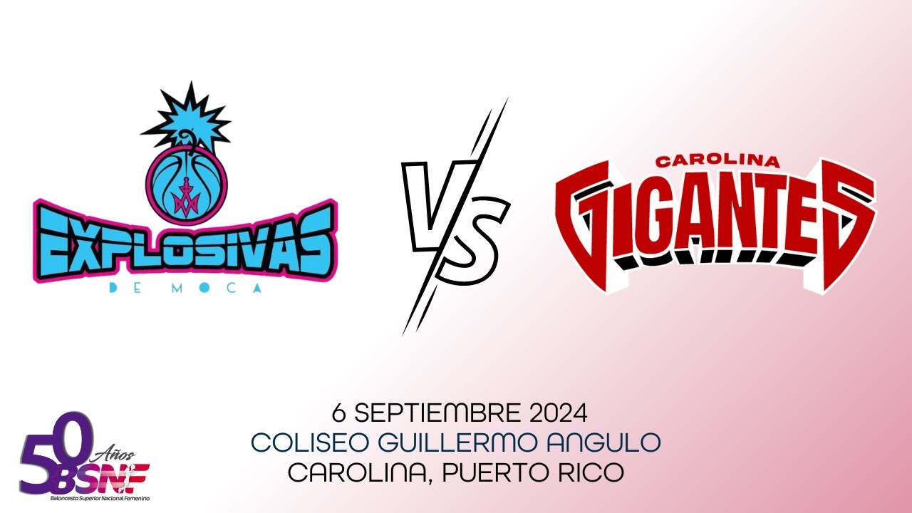 Explosivas de Moca vs Gigantes de Carolina - YouTube