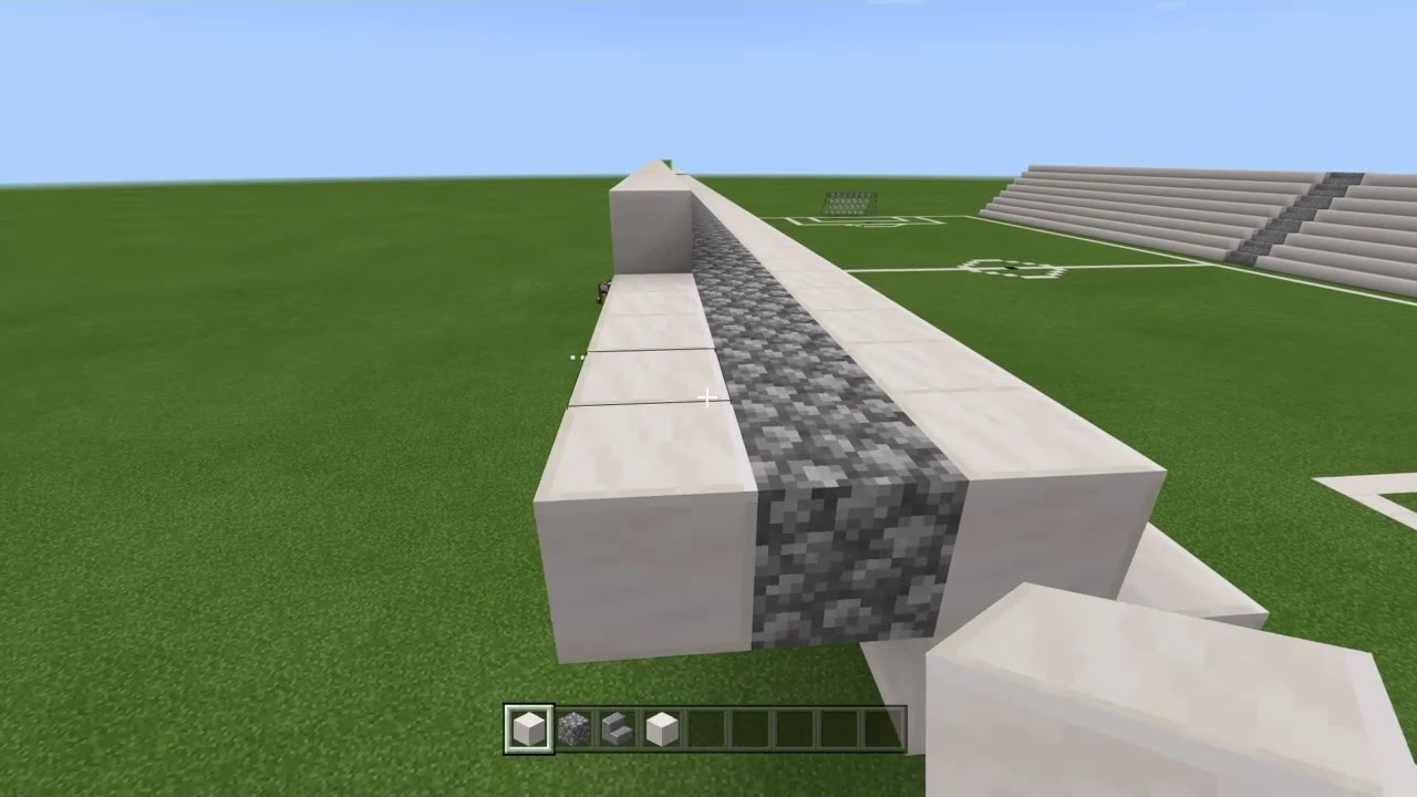 building a football field in Minecraft part1 - YouTube