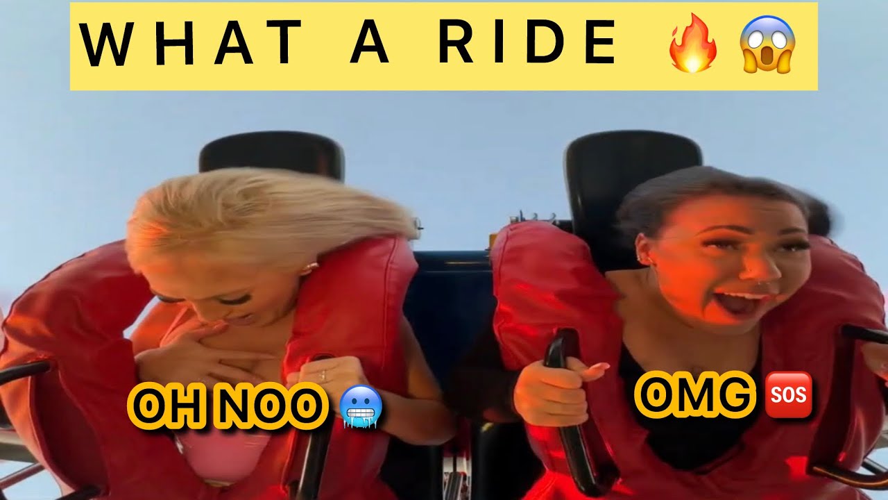 Funny slingshot ride 😜| Watch This Insane Slingshot Ride! 🤩🤯 | Falling ...