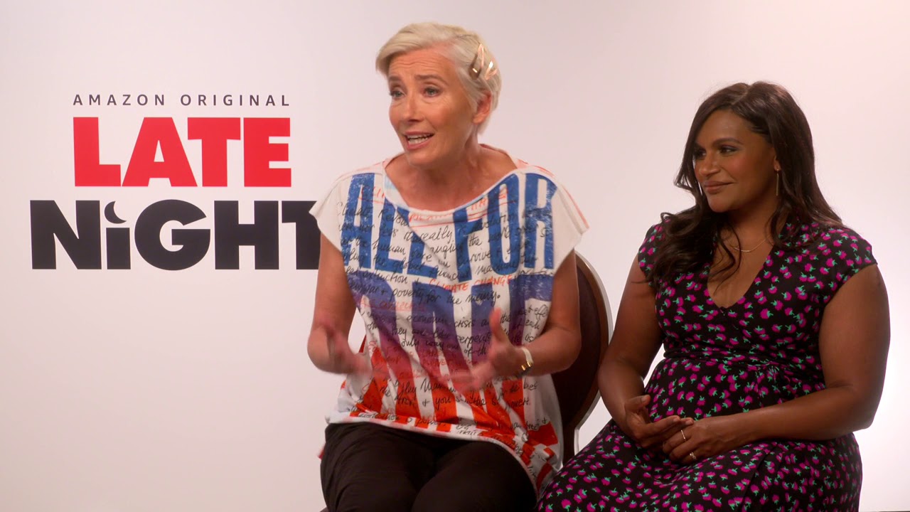 "Late Night" Emma Thompson & Mindy Kaling Interview - YouTube