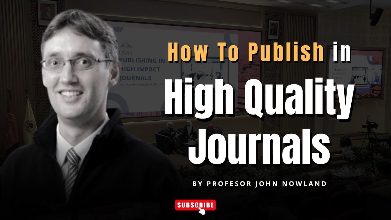 How To Publish in High Quality Journals - YouTube
