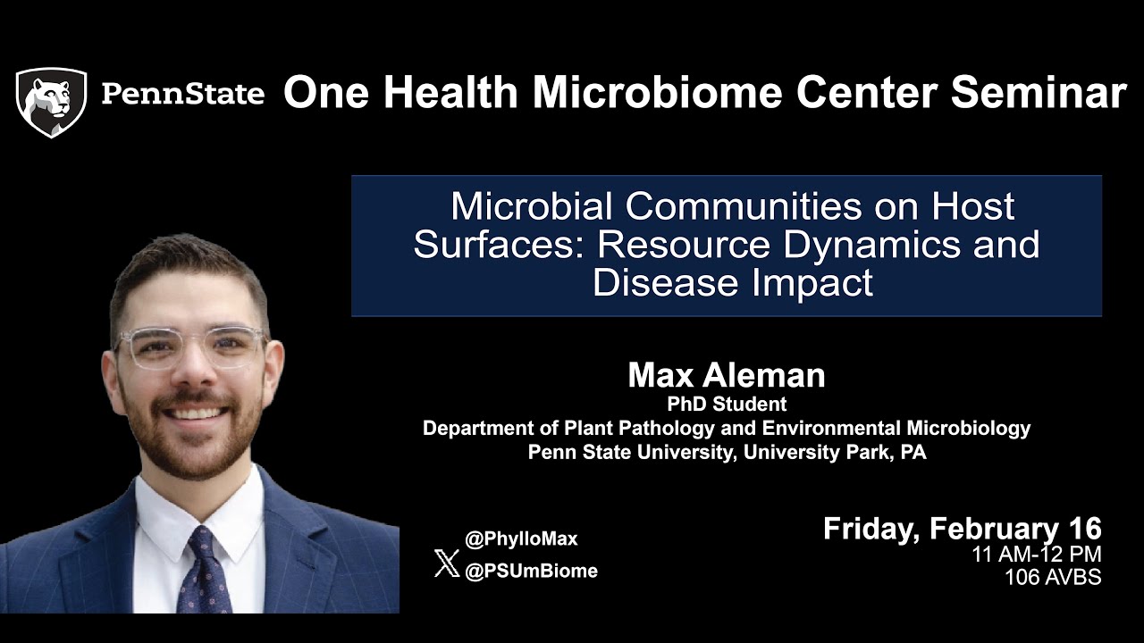 Microbial Communities on Host Surfaces: Resource Dynamics & Disease ...