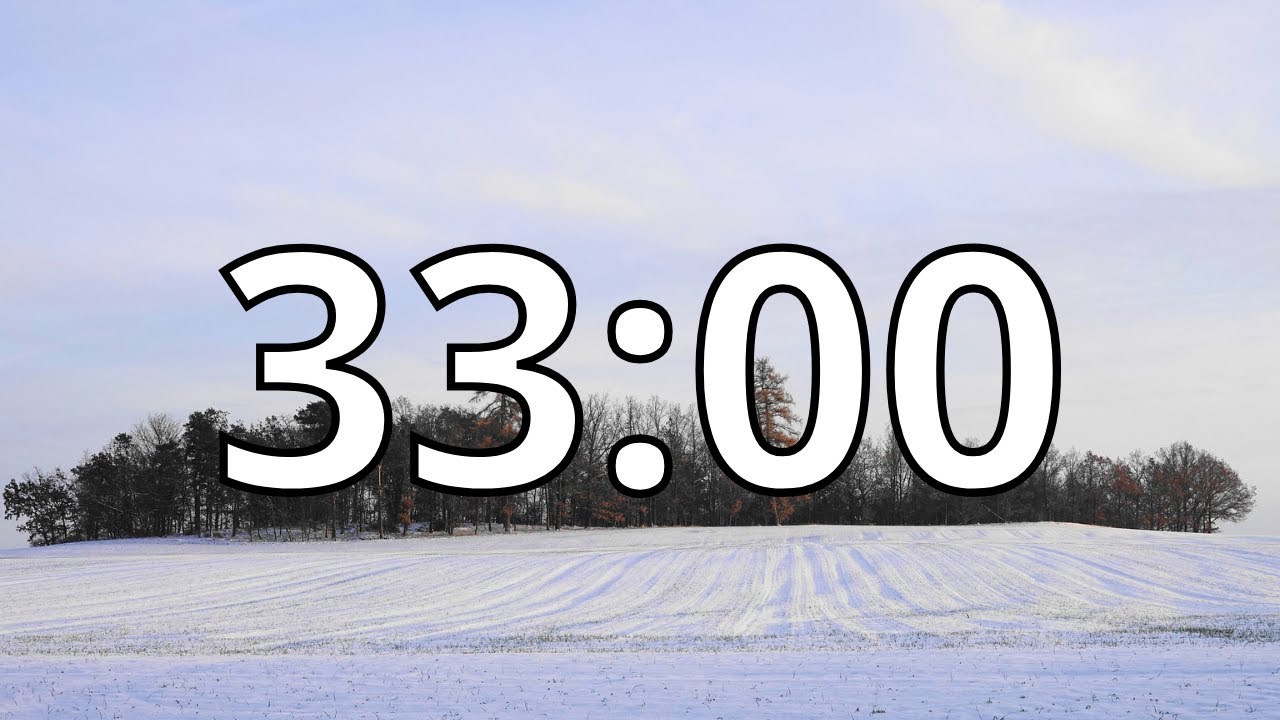 33 Minutes Winter Timer Countdown With Music and Alarm (Simple Beep ...