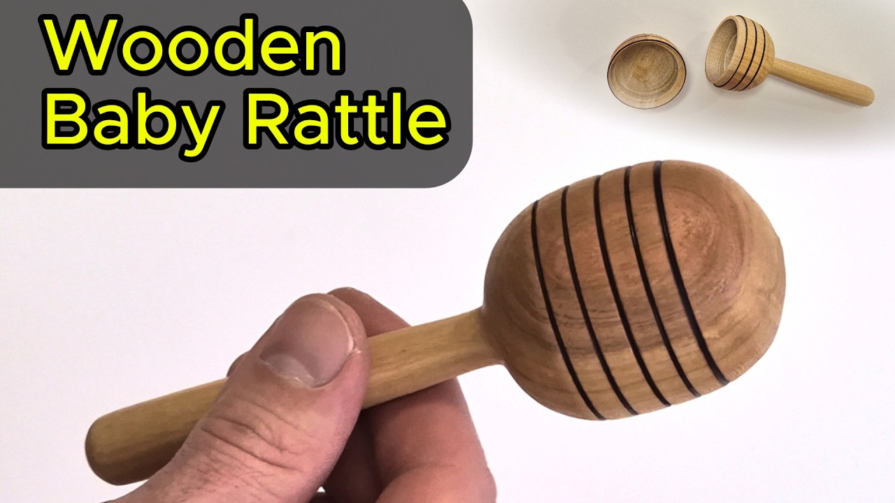 Woodturning the Most Elegant Baby Rattle: A Unique Designer Gift - YouTube