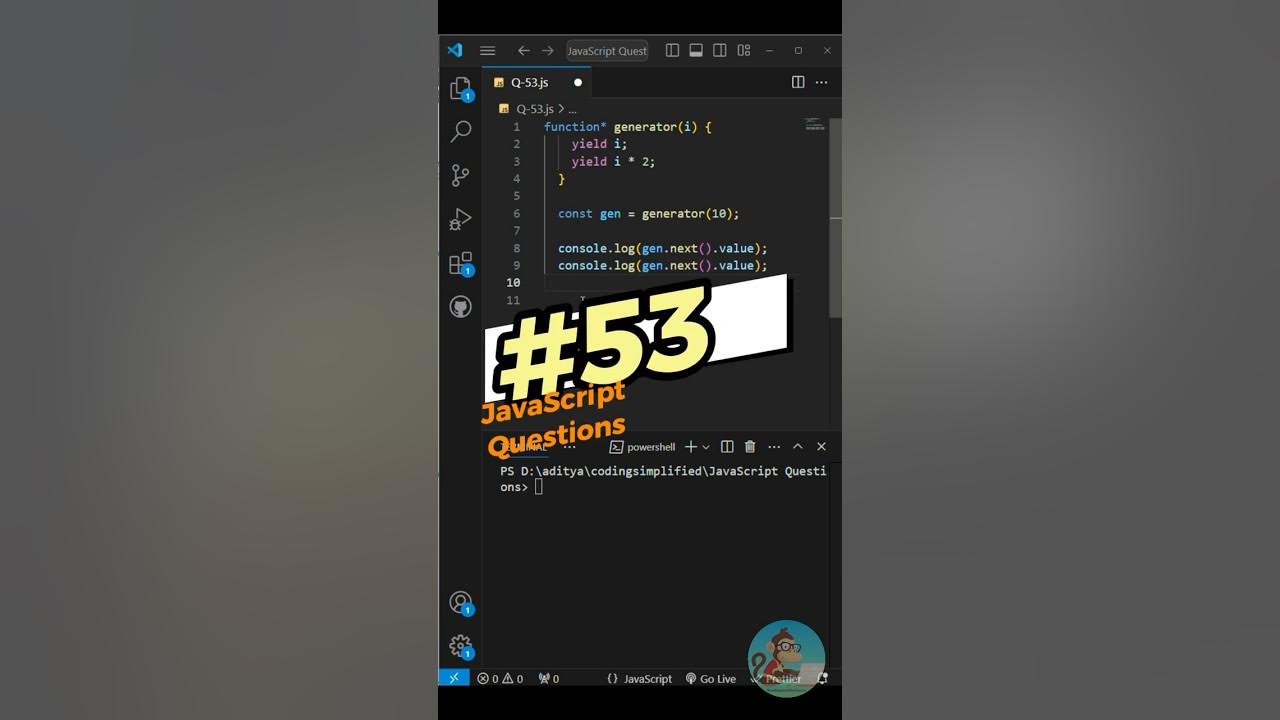 Q53 : JavaScript Questions Series #coding #webdevelopment # ... Q53 : JavaScript Questions Series #coding #webdevelopment # ...