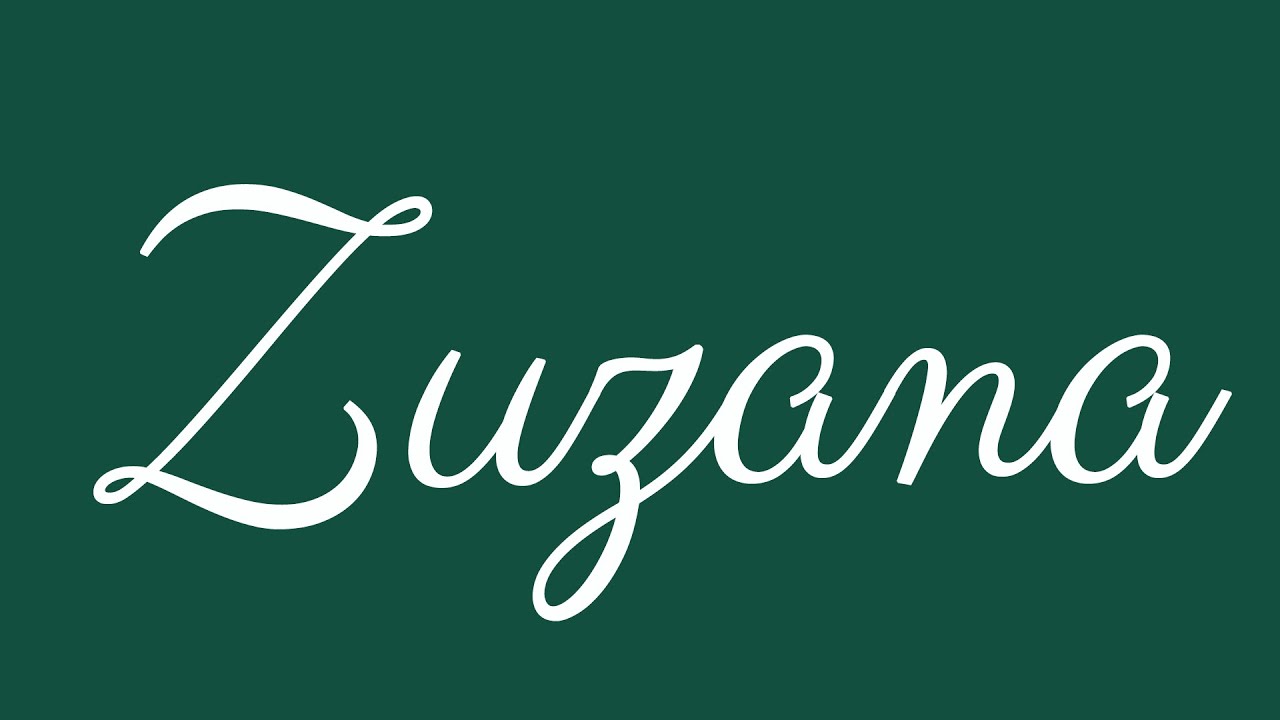 Learn how to Sign the Name Zuzana Stylishly in Cursive Writing - YouTube
