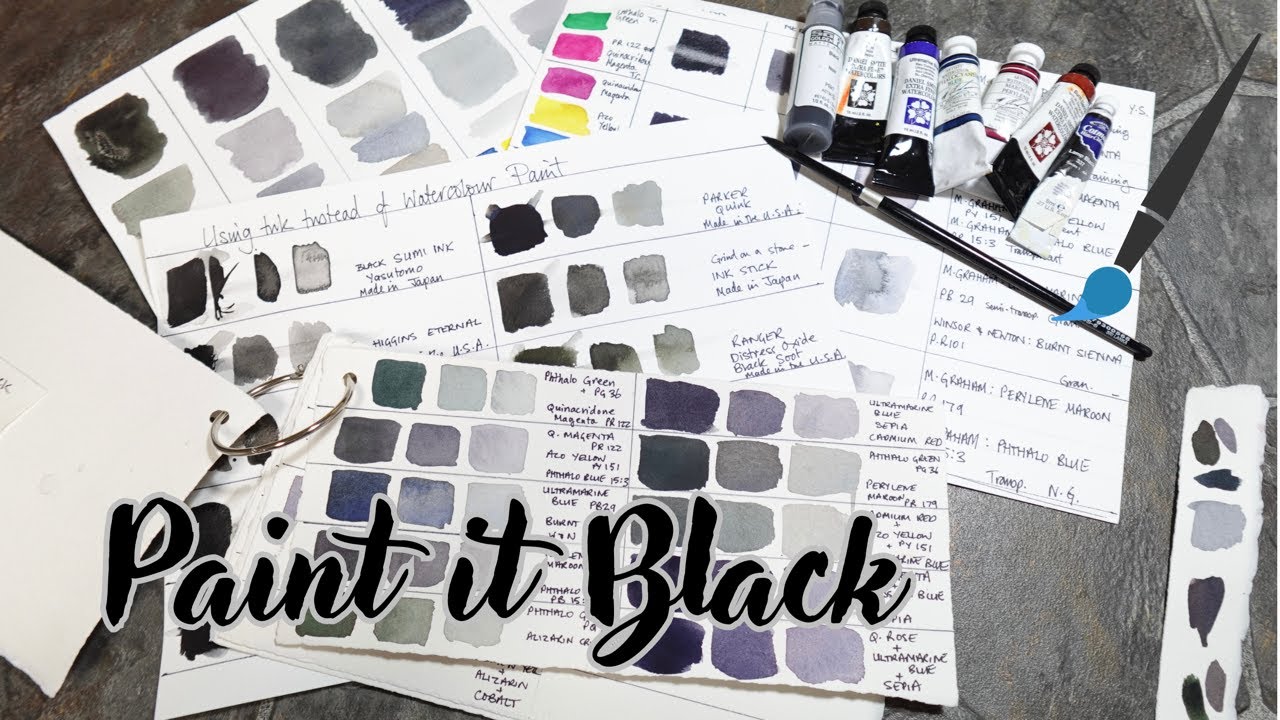 Mixing Black With Watercolours - YouTube