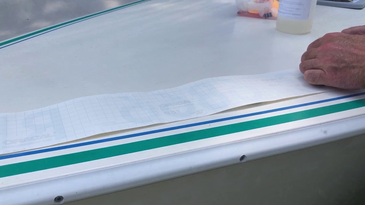 Apply boat registration number stickers using the wet method - YouTube