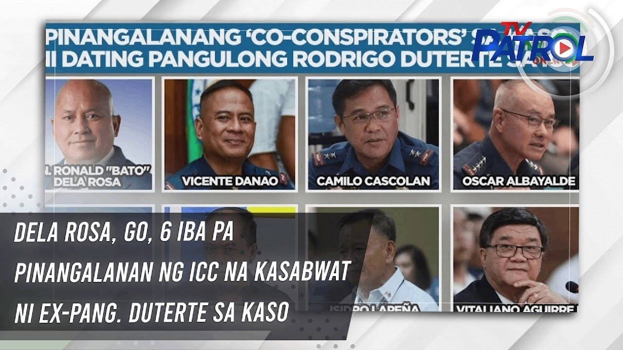 Dela Rosa, Go, 6 iba pa pinangalanan ng ICC na kasabwat ni ex-pang ...