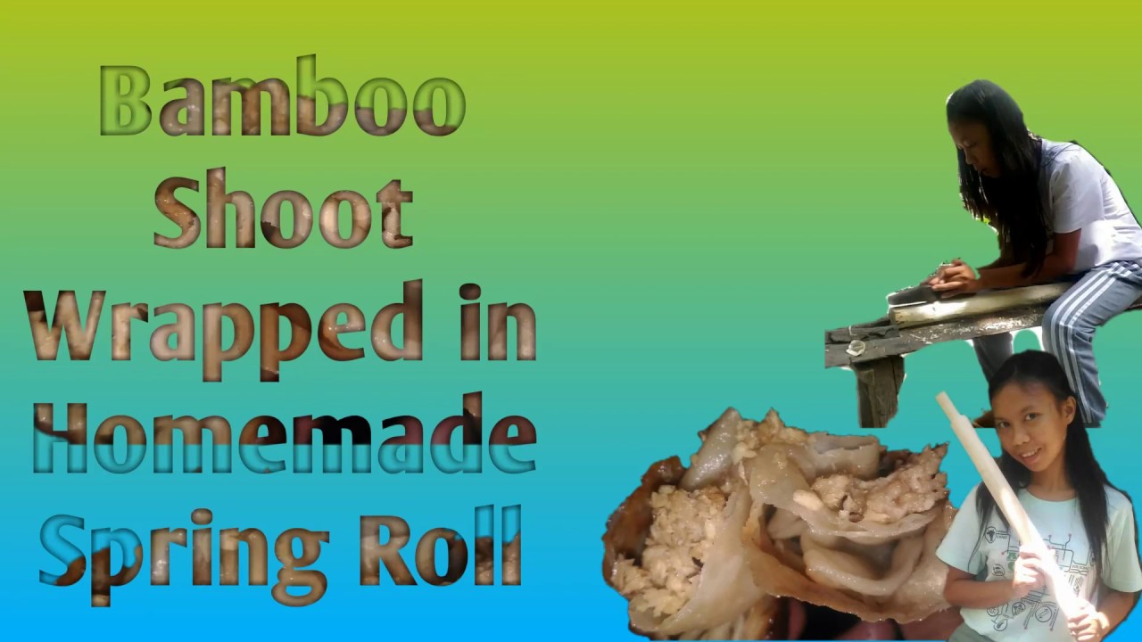 Bamboo Shoot Wrapped in Homemade Spring Roll - YouTube