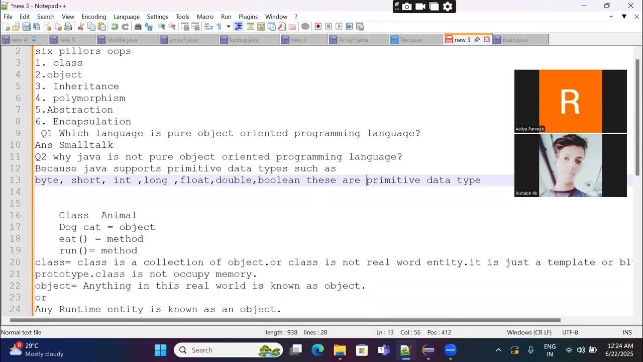 First lecture of oops - YouTube