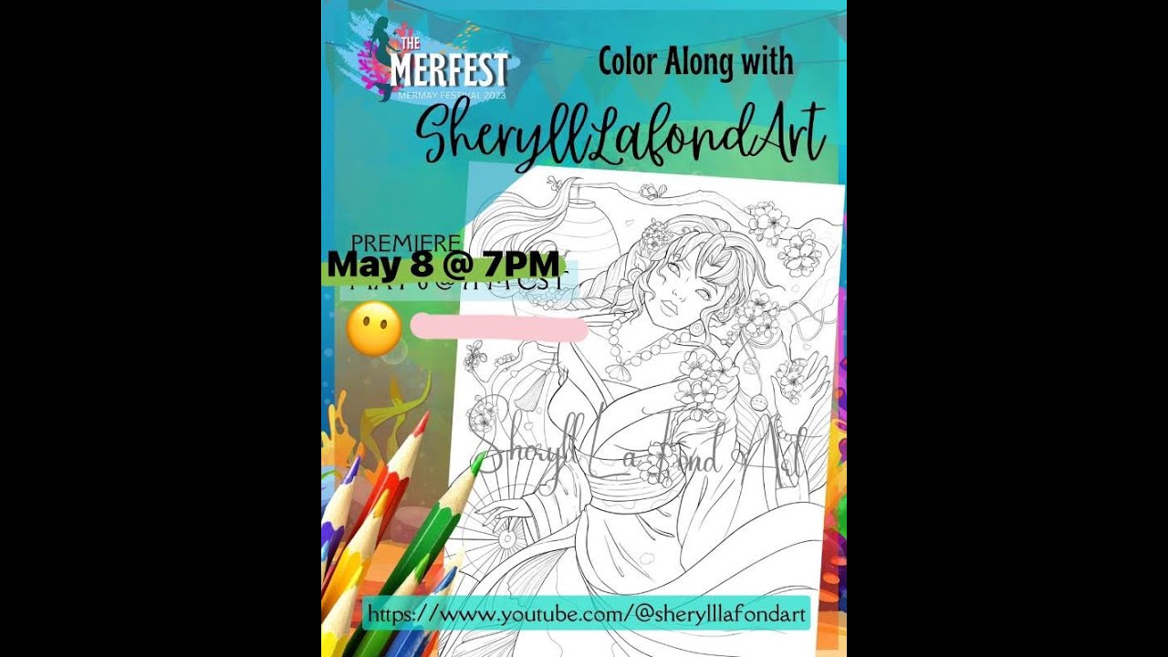 COLOR ALONG | MerFest 2023 | KOI OF THE CHERRY BLOSSOM FESTIVAL - YouTube