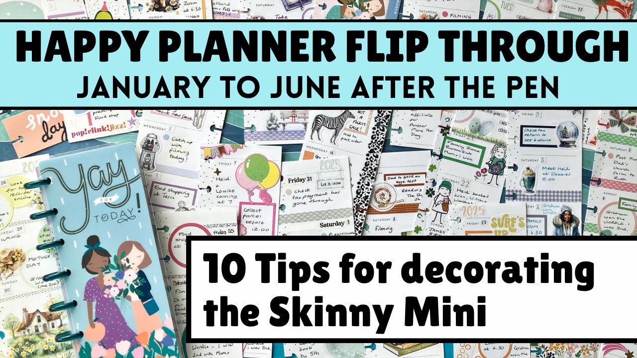 Happy Planner Flip Through | How to decorate the Skinny Mini & Skinny ...