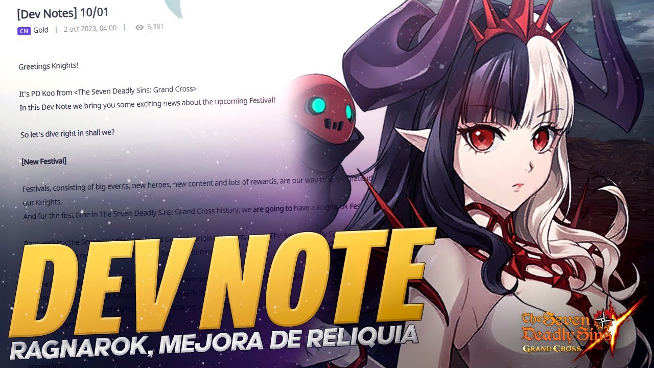 FESTIVAL DE RAGNAROK, mejora de RELIQUIAS y más... (Dev Note 10/01) - YouTube