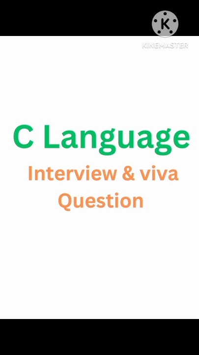 C Language Interview Question - YouTube