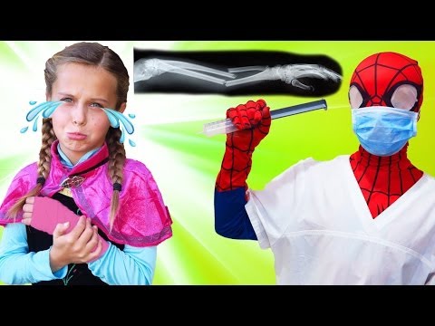 Doctor Spider-man Saves Anna Broken Arm! Frozen Elsa, Iron Man, Crying ...