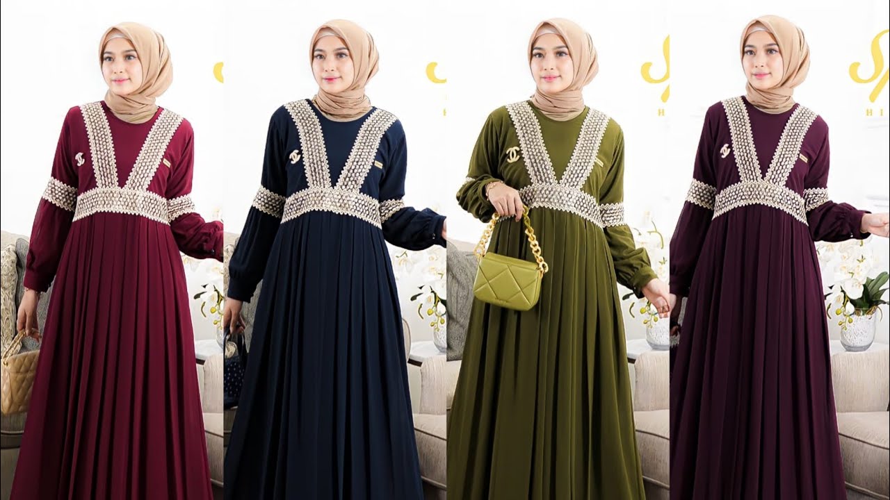 Model gamis maxy mewah dan elegan|murah berkualitas - YouTube