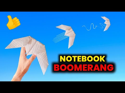 How to Make Paper Boomerang Bird Notebook Flying Boomerang Bird Best ...