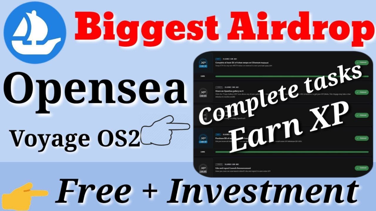 OpenSea Airdrop OS2 Reward & Earn XP For Sea Token - YouTube