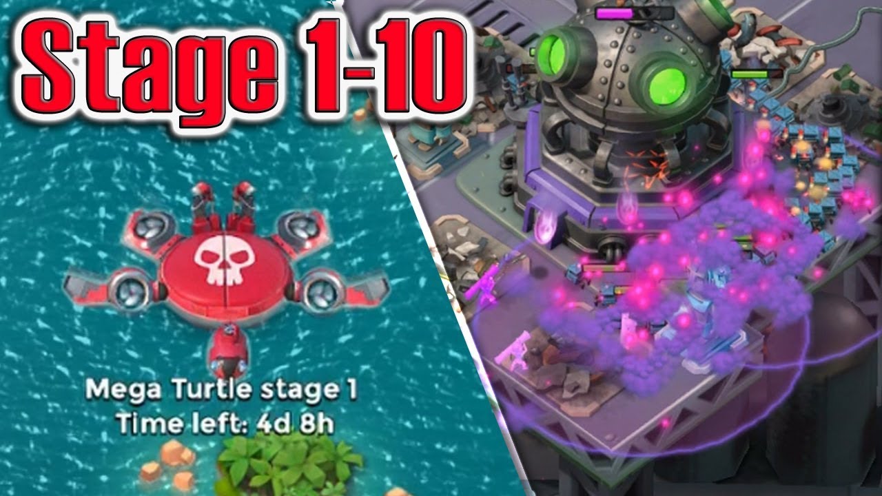 NEW MEGA TURTLE GAMEPLAY! New Abilities, Tutorial! Stages 1-10 (Boom ...