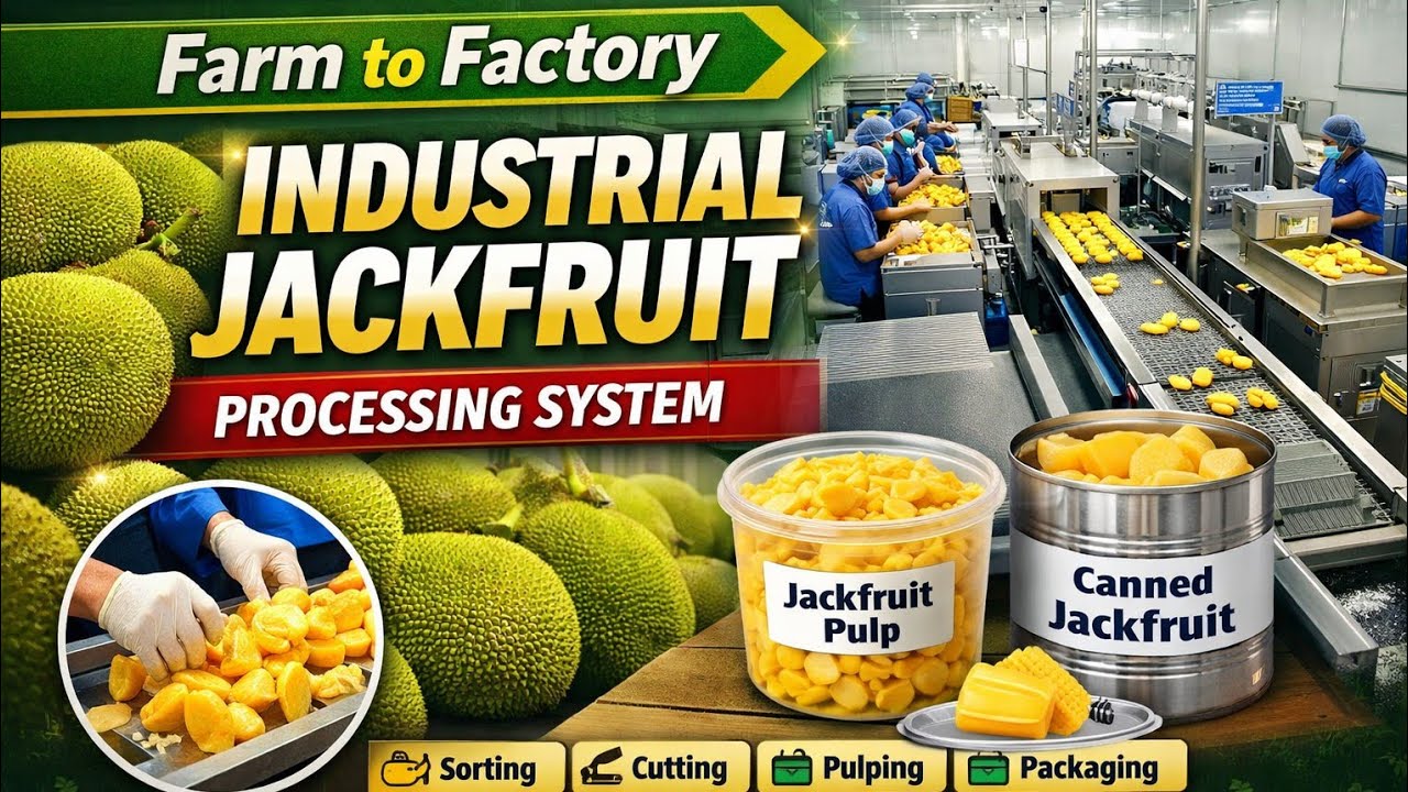 Jackfruit Processing Factory | Industrial Food Processing System - YouTube