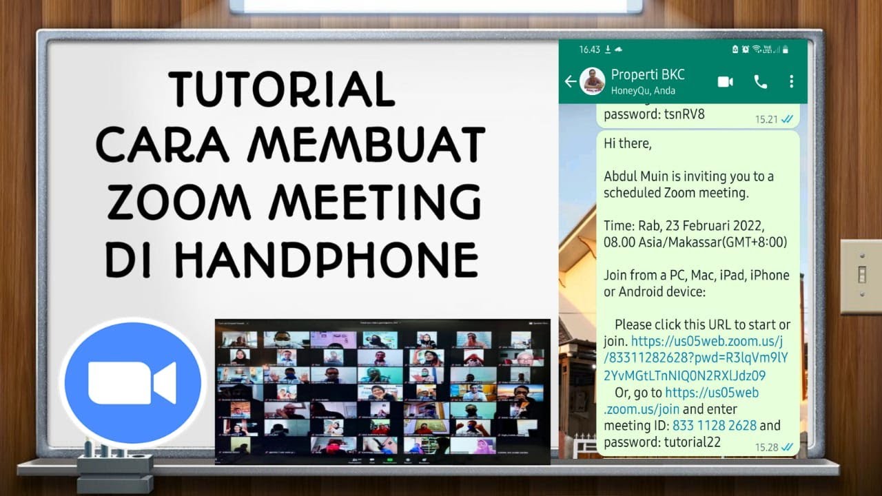 TUTORIAL CARA MEMBUAT ZOOM MEETING DI HANDPHONE - YouTube