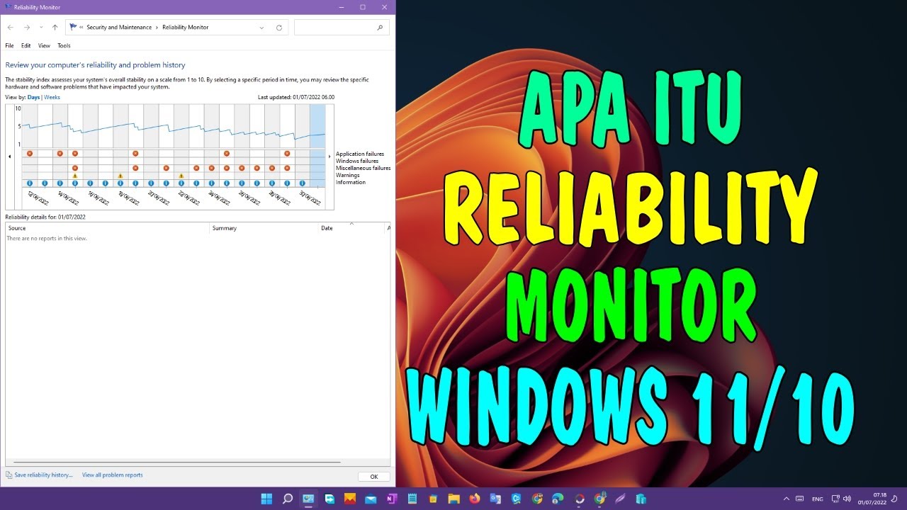 Apa itu Reliability Monitor dan Kenapa kamu WAJIB Mengetahuinya? - YouTube