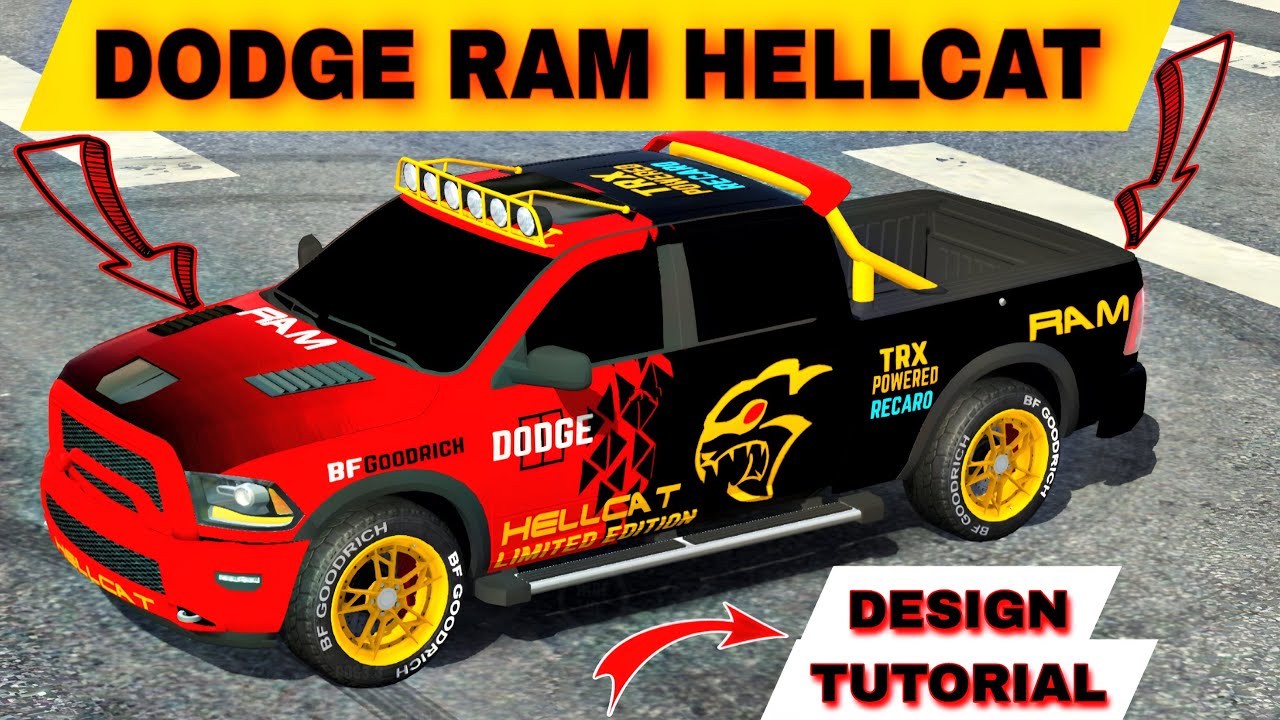 HELLCAT DESIGN ON DODGE RAM IN CAR PARKING MULTIPLAYER - YouTube