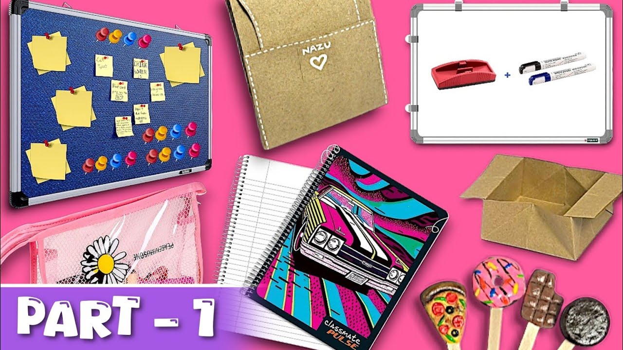 8 DIY *HACKs To Make SCHOOL Life Easier ! Part-1 - YouTube