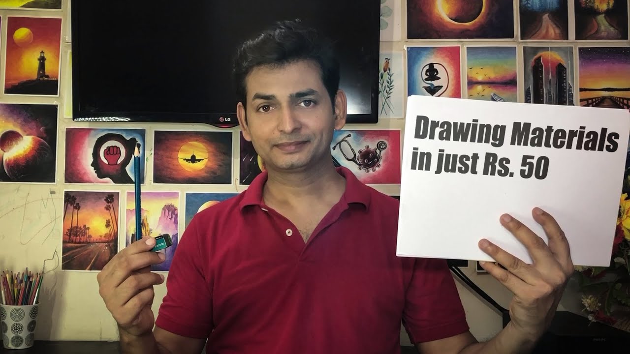 Initial Drawing Materials for Beginners | Start Drawing in Just ₹50 RS ...