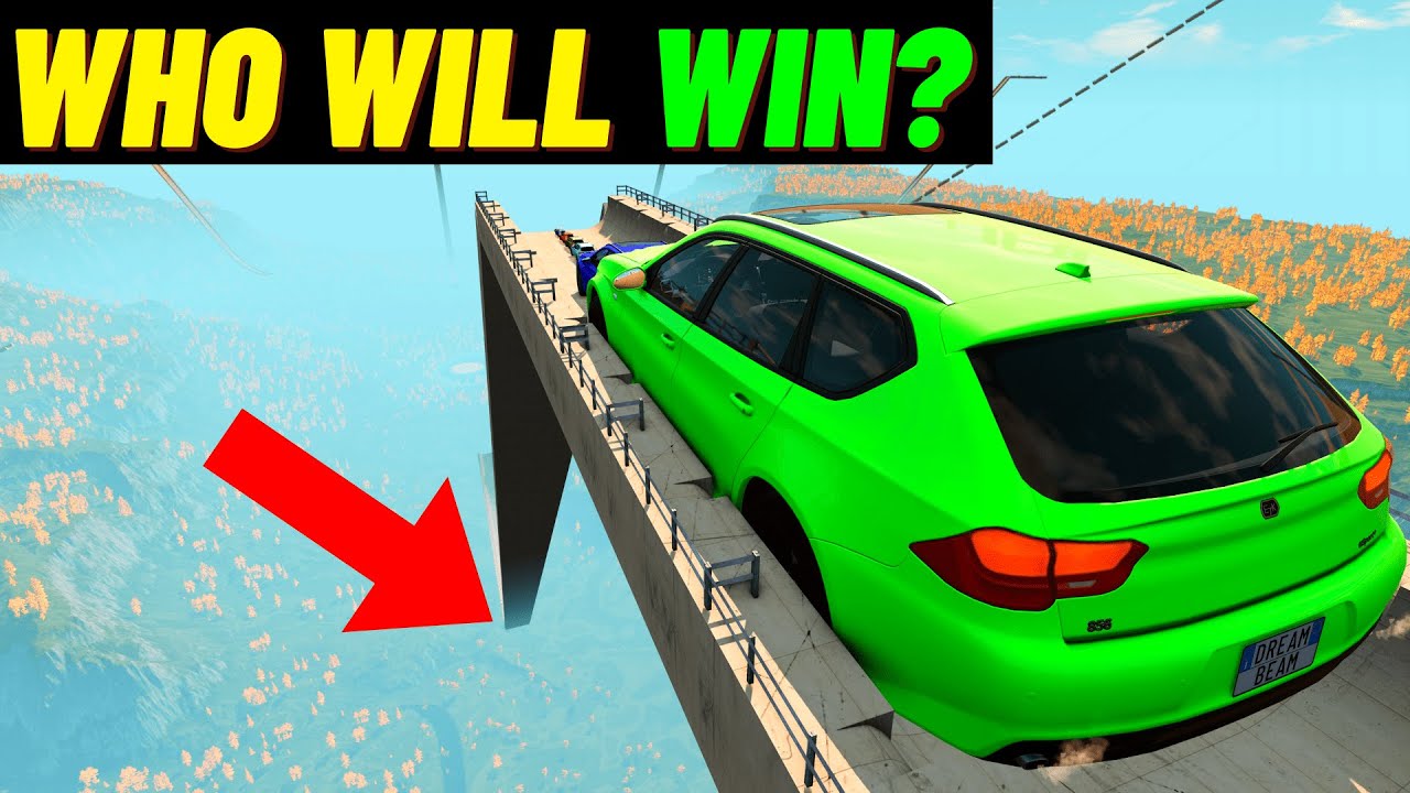 Big and Small Cars VS Mega Ramp - BeamNG.drive - YouTube